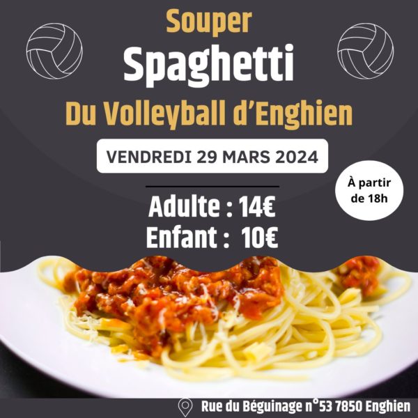 Souper spaghetti 2024 – Volley Ball Enghien